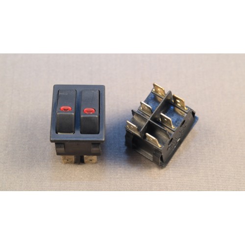 6PIN DOUBLE LIGHT ROCKER SWITCH 6A