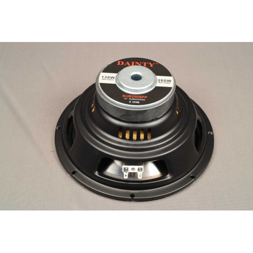 10 INCH 8OHM SILVER SUBWOOFER - DAINTY